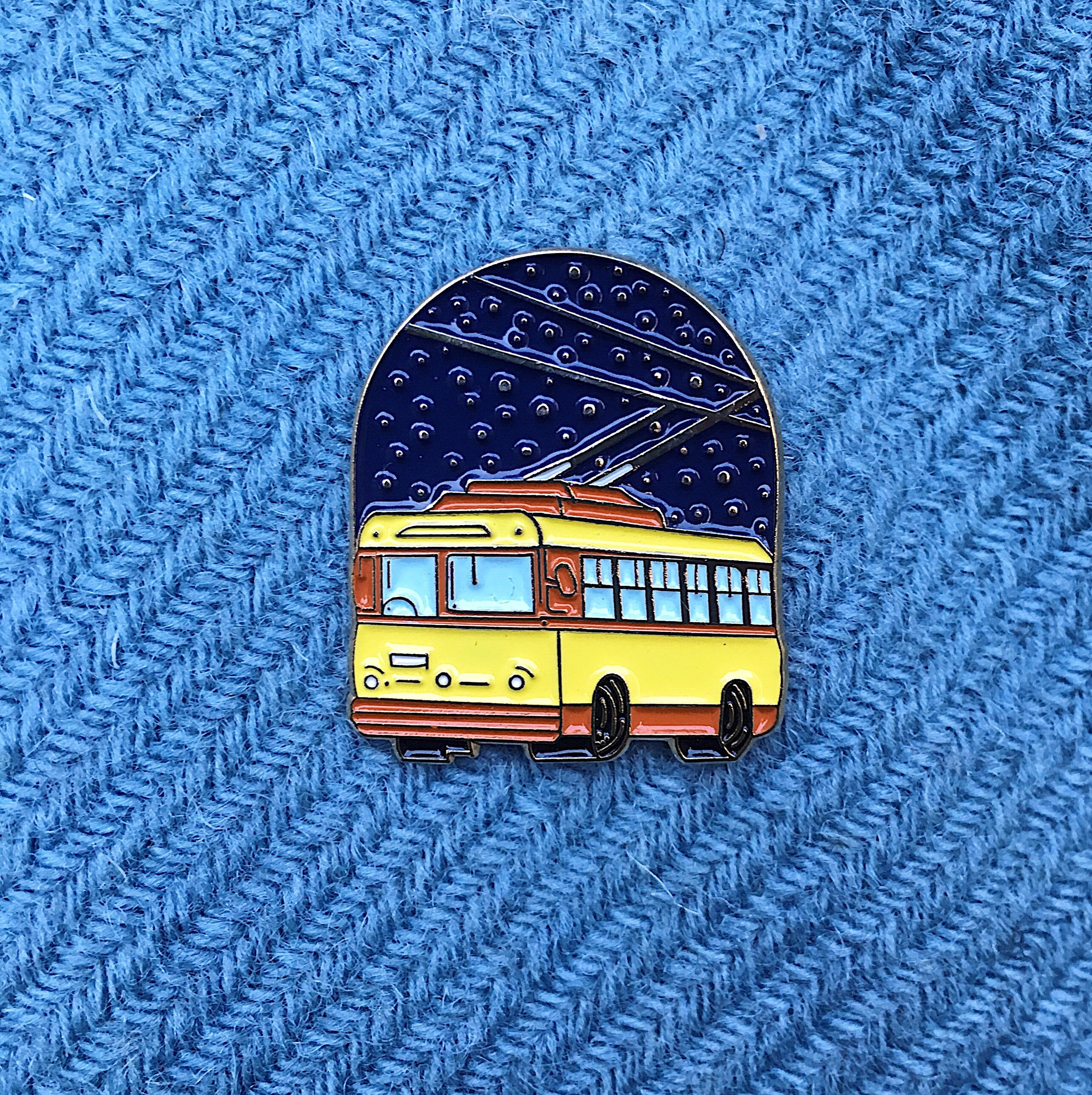 Trolleybus Enamel Pin Bus Lapel Pin Public Transport Pin - Etsy