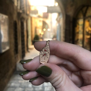 Fingers Crossed Enamel Pin Fingers Crossed Pin Hand Lapel - Etsy