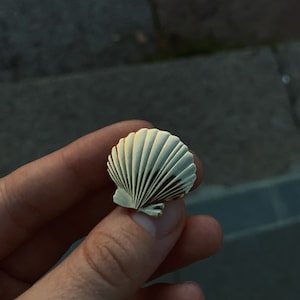 Golden Seashell Enamel Pin Sea Lapel Pin Seashell Pin Ocean Lovers Pin ...