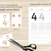 Bilingual Number Cards | Flashcards | Minimalist Watercolor Effect ...