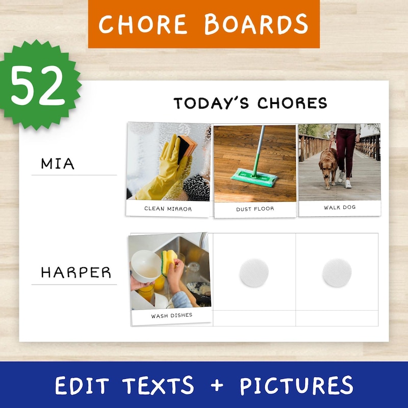 Chore Cards - Etsy