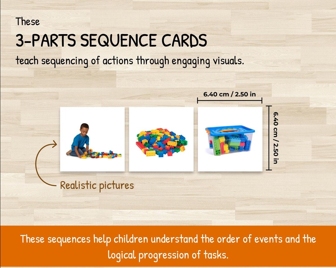 12 Montessori Educational Sequencing Cards Activity Sequence Daily ...