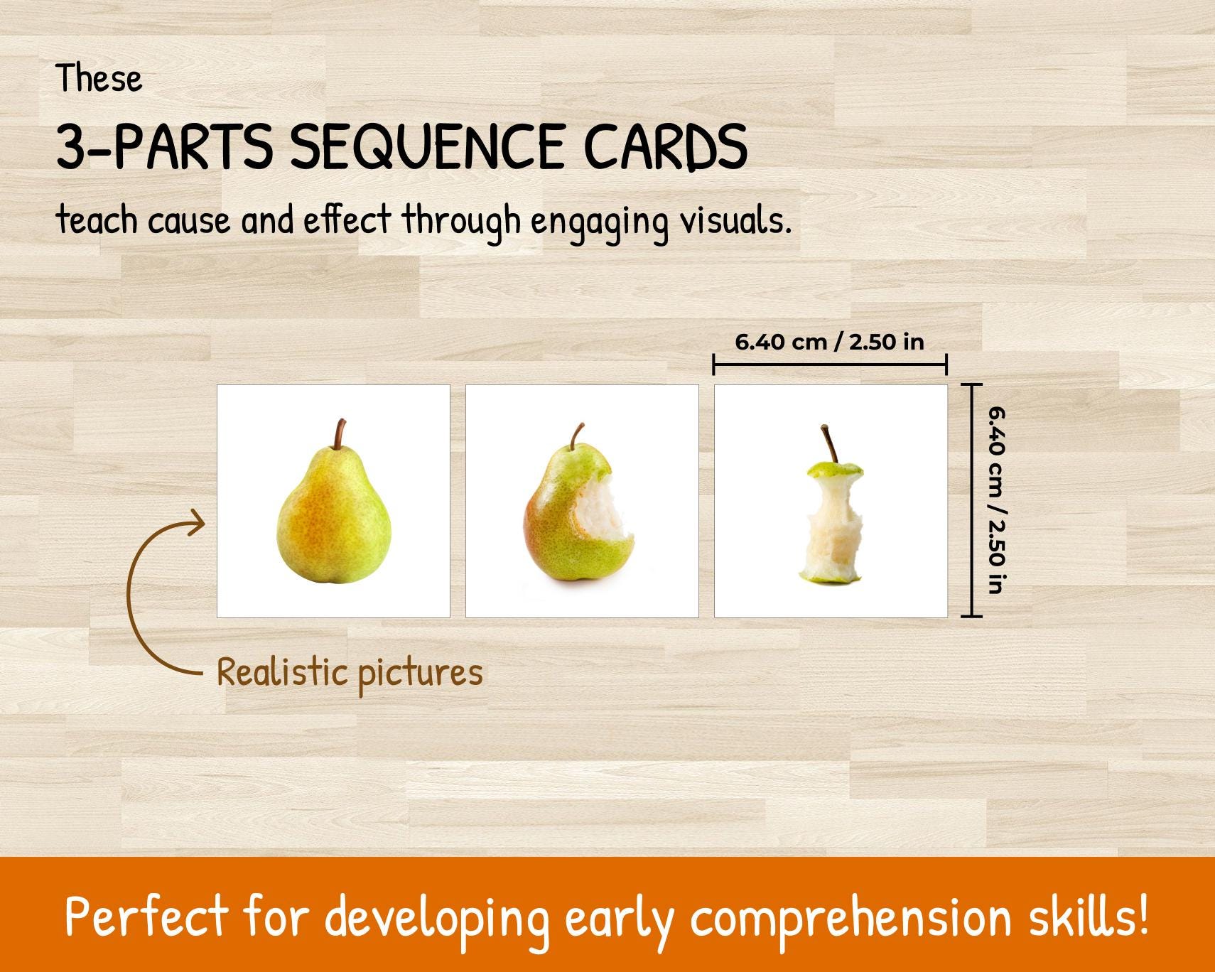 Fruits Sequencing Cards Montessori Activity Educational Sequence Step ...
