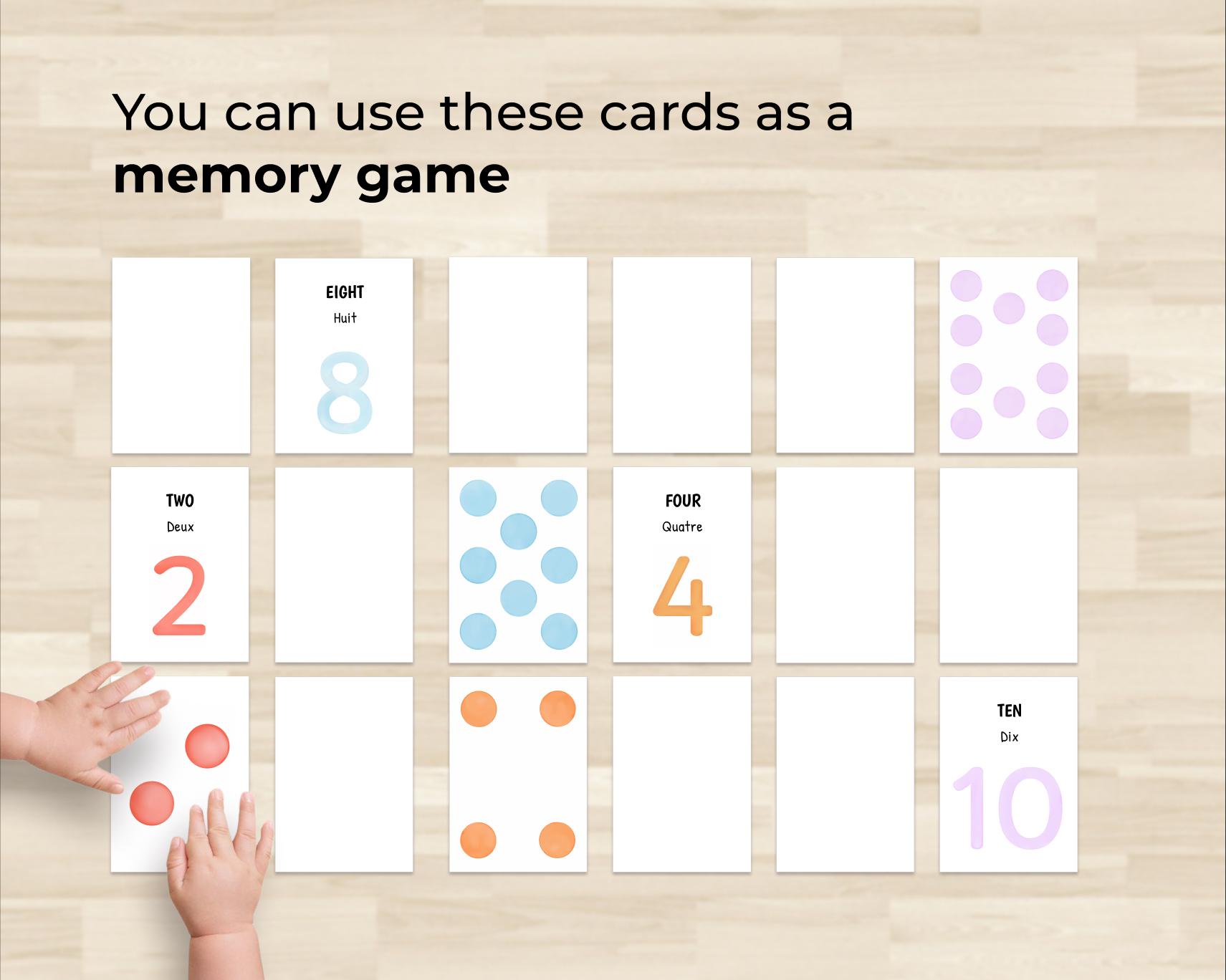 Bilingual Number Cards | Flashcards | Minimalist Watercolor Effect ...