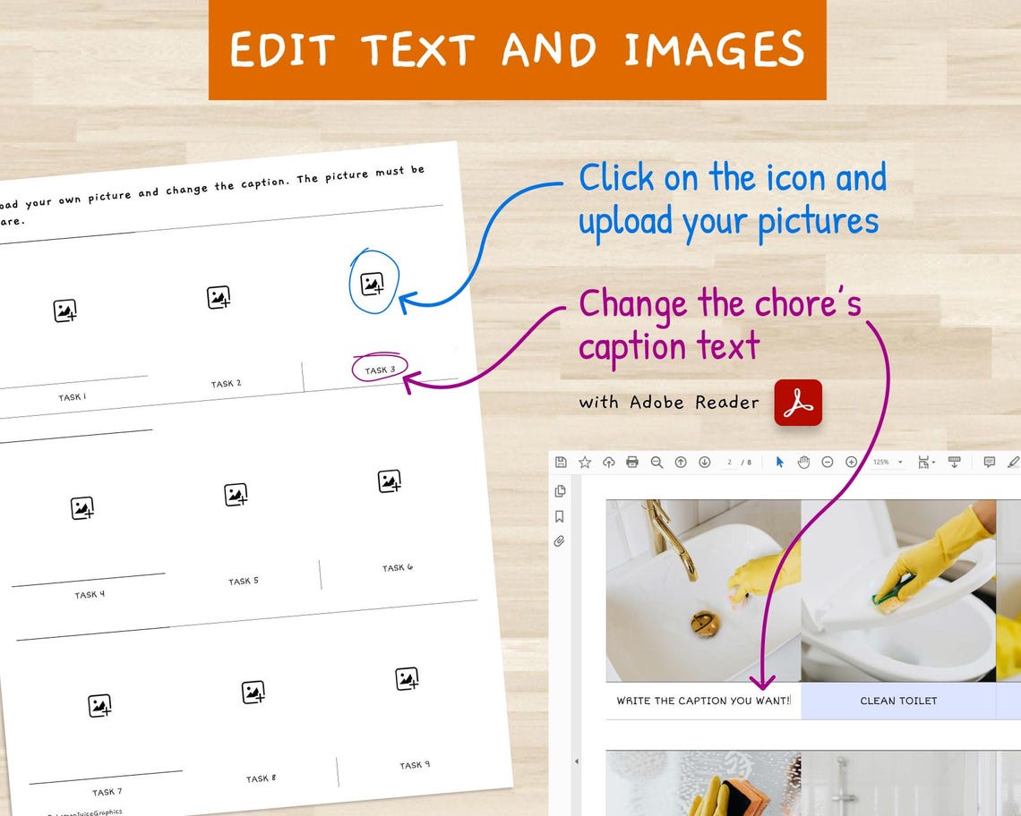 56 PERSONALIZED CHORES CARDS Montessori Activity Home Organization ...