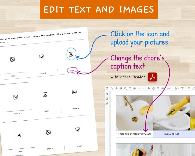 56 PERSONALIZED CHORES CARDS Montessori Activity Home Organization ...