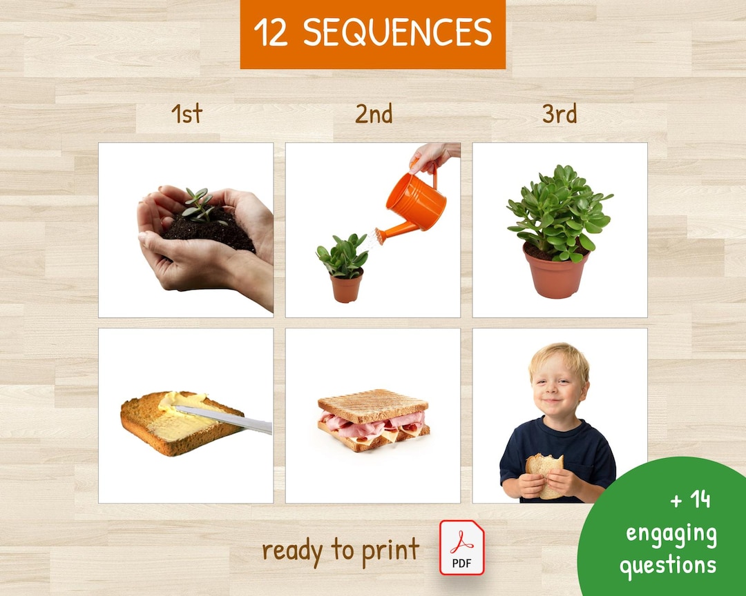 3-step Sequencing Exercise Kids Sequencing Activities 12 Educational ...