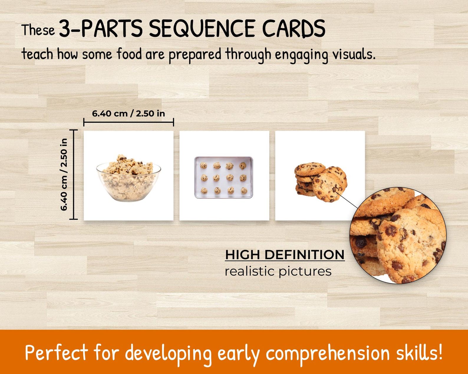 REAL PICTURES 3-step Sequencing Exercise Kids Recipes Sequences 12 ...