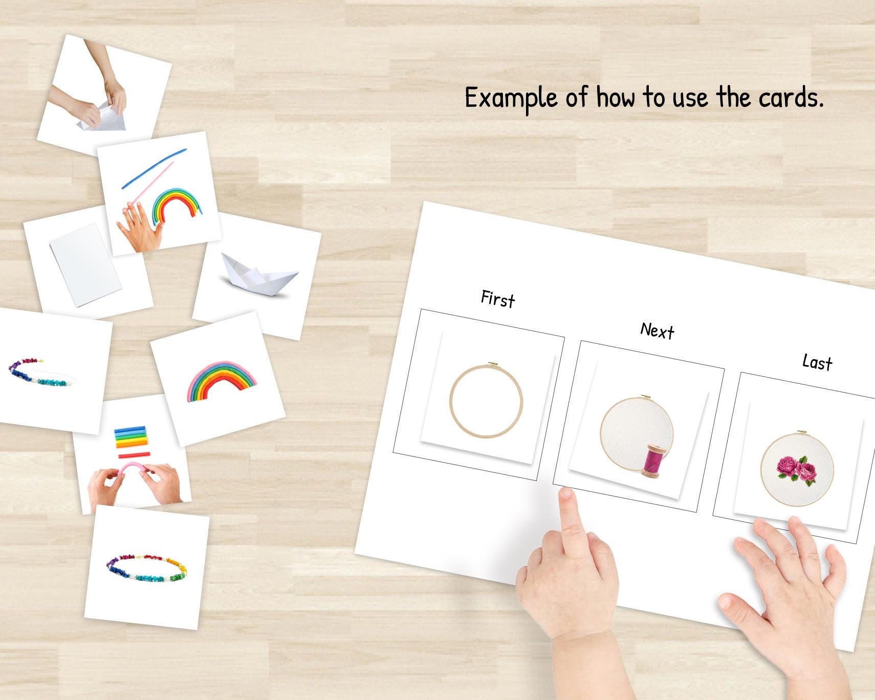 Montessori Educational Sequencing Cards Activity Sequence Flashcards ...