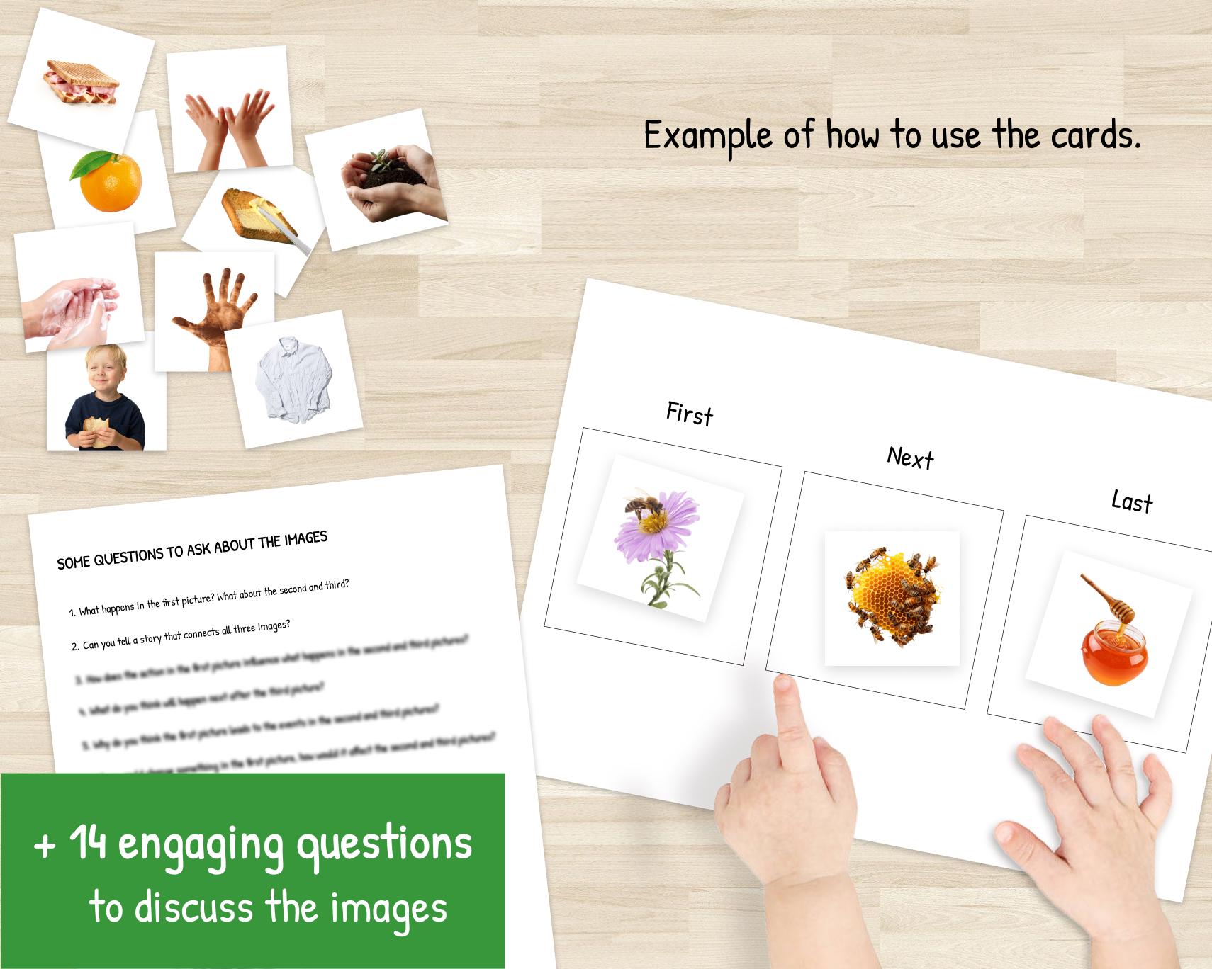 12 Montessori Educational Sequencing Cards Activity Sequence Flashcards ...