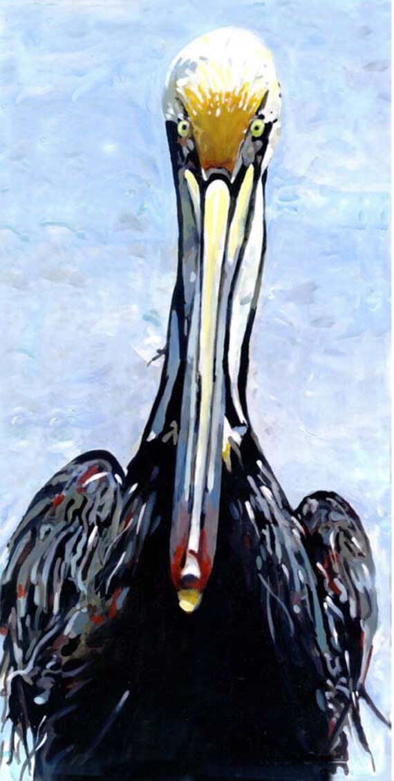 Pelican 2. Giclee Prints Pelicans Shore Birds Fishing Birds - Etsy