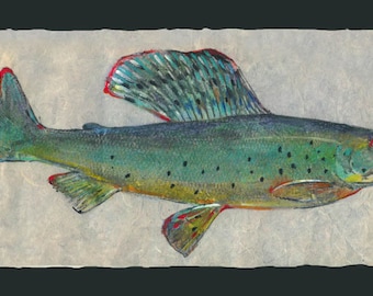 Grayling Fish Art - Etsy
