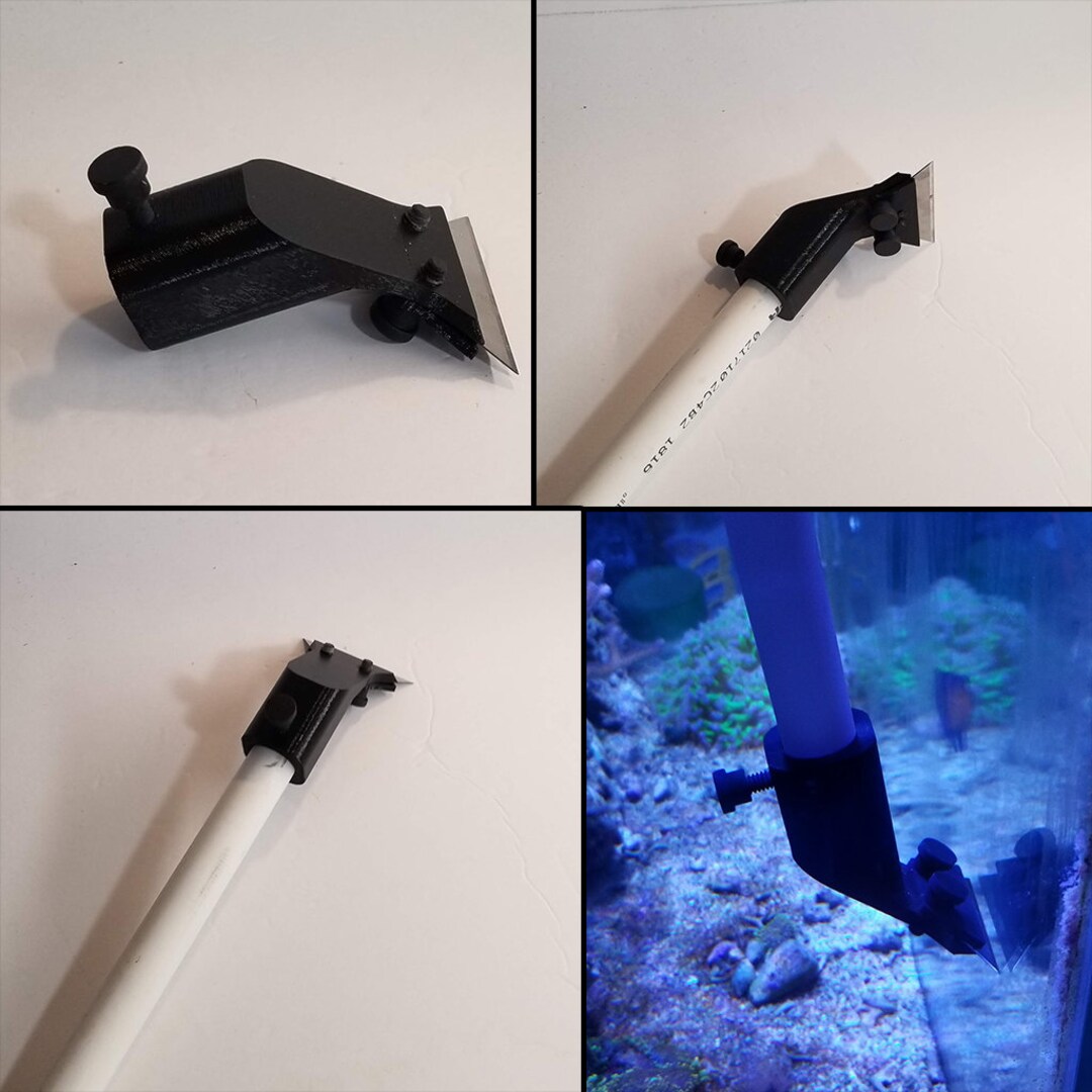 Reef Aquarium Pipe Mounted Angled Blade Scraper - Etsy