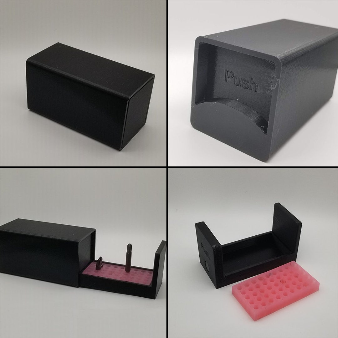 Hex Bit Storage Container W/ Magnetic Latch & Silicone Base Mat - Etsy