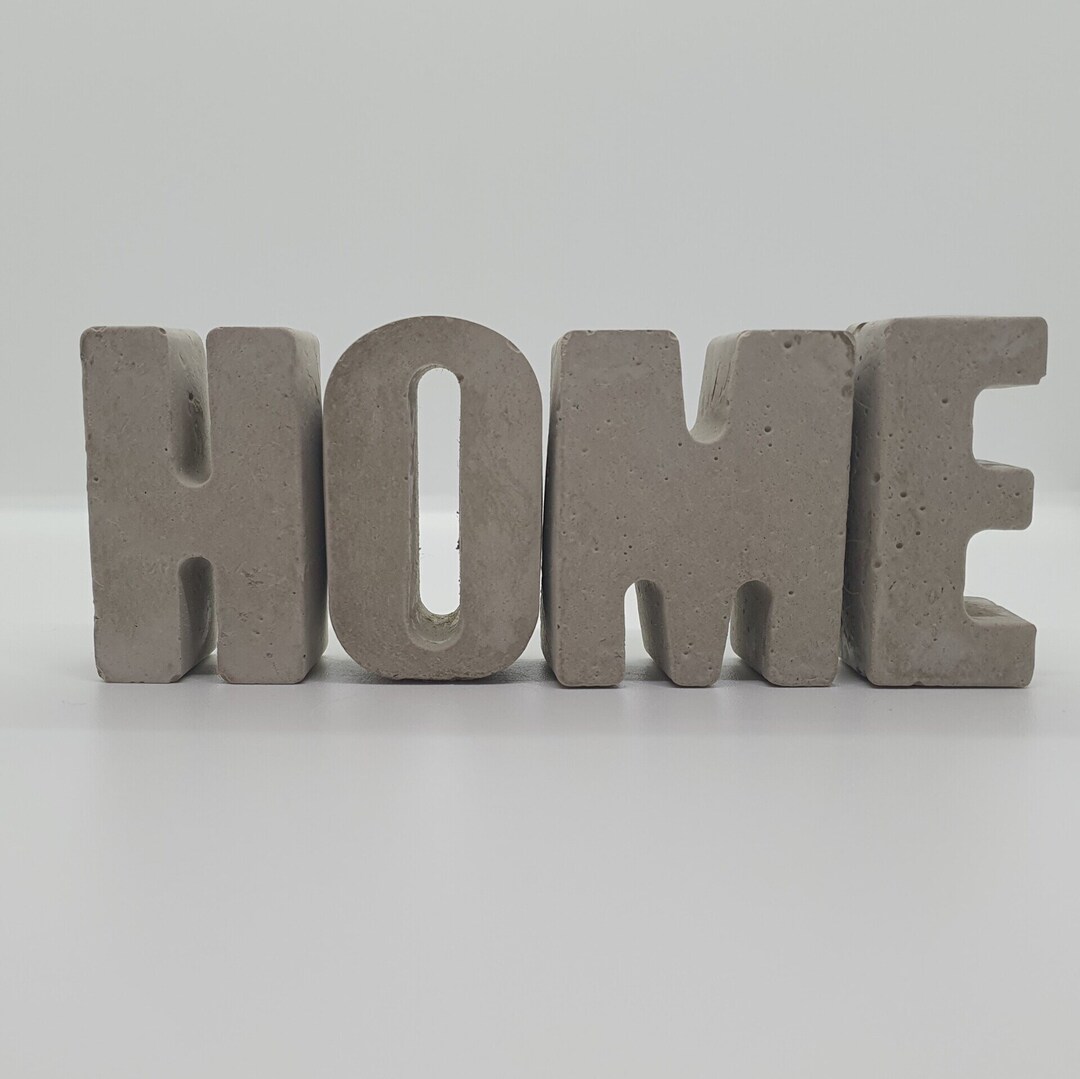 Letters Lettering HOME Concrete Decoration Letter Concrete Decoration ...