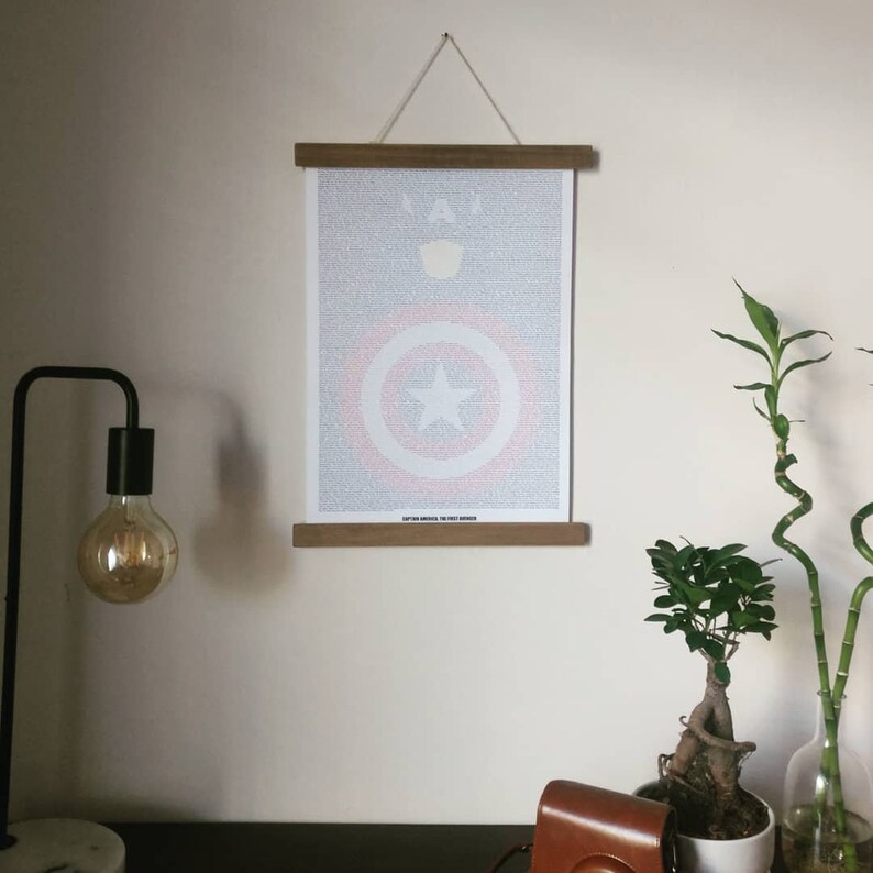 Captain America Movie Script Poster Unique Posters With a Twist Great ...