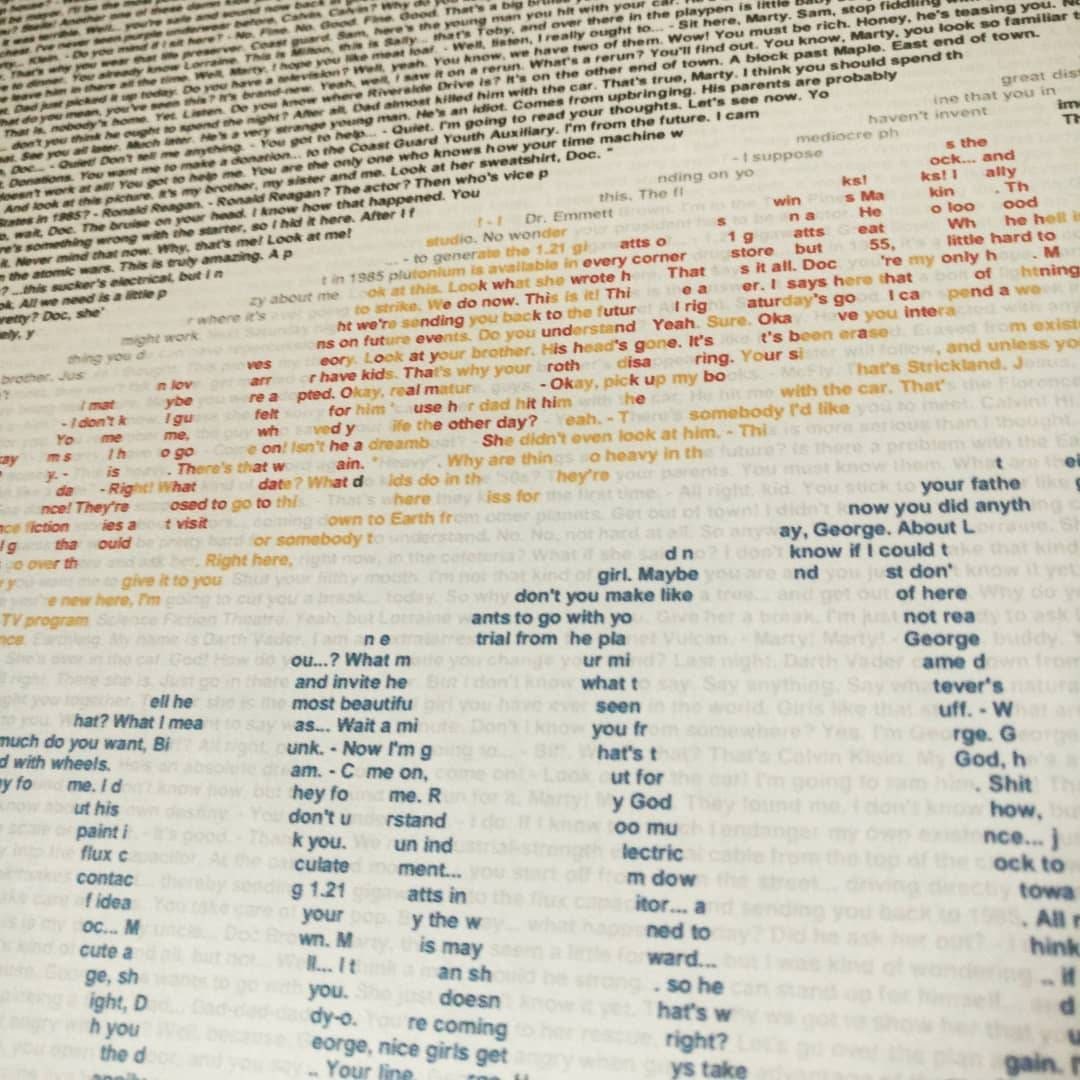 Back to the Future Movie Script Poster Unique Posters With a Twist ...