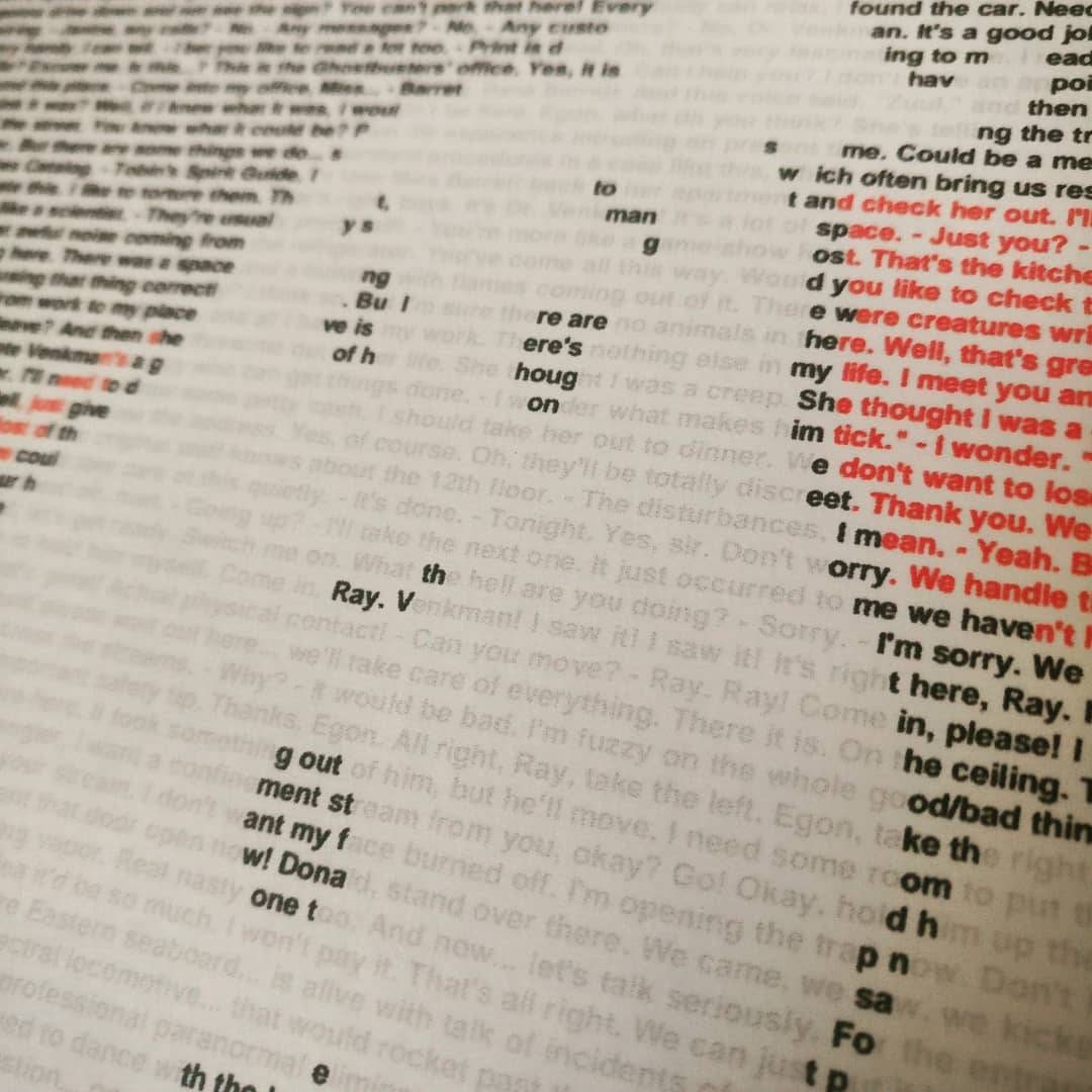 Ghostbusters 1984 Movie Script Poster Unique Posters With a Twist Great ...