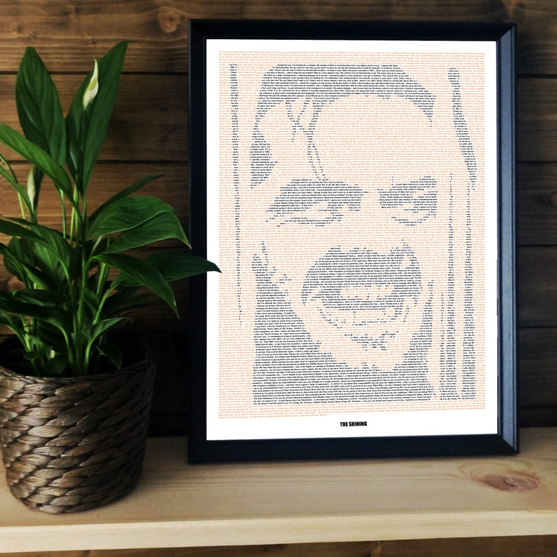 The Shining Movie Script Poster Unique Posters With a Twist Great Gift ...