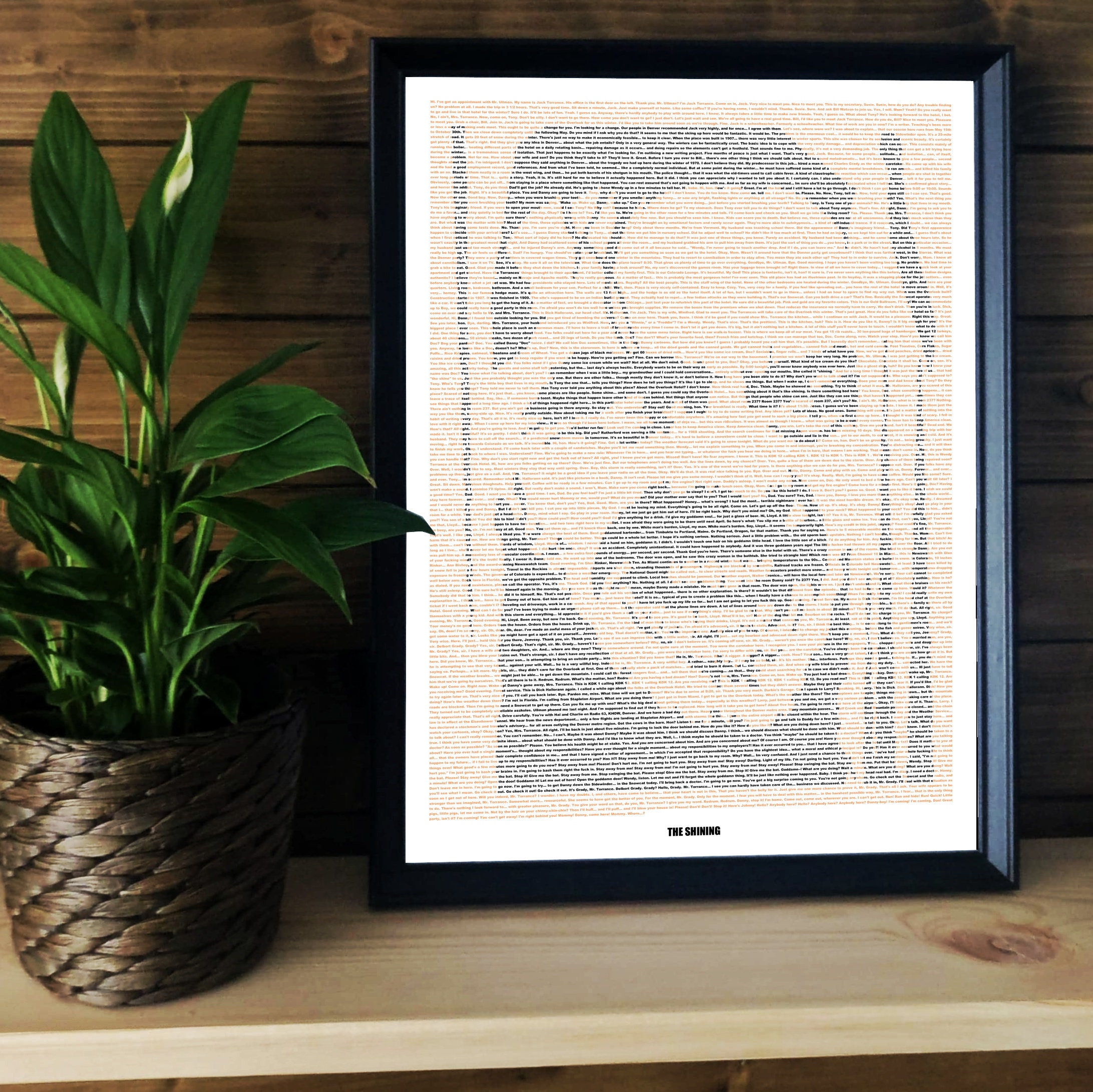 The Shining Movie Script Poster Unique Posters With a Twist Great Gift ...