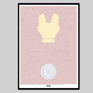 Iron Man Movie Script Poster Unique Posters With a Twist Great Gift for ...