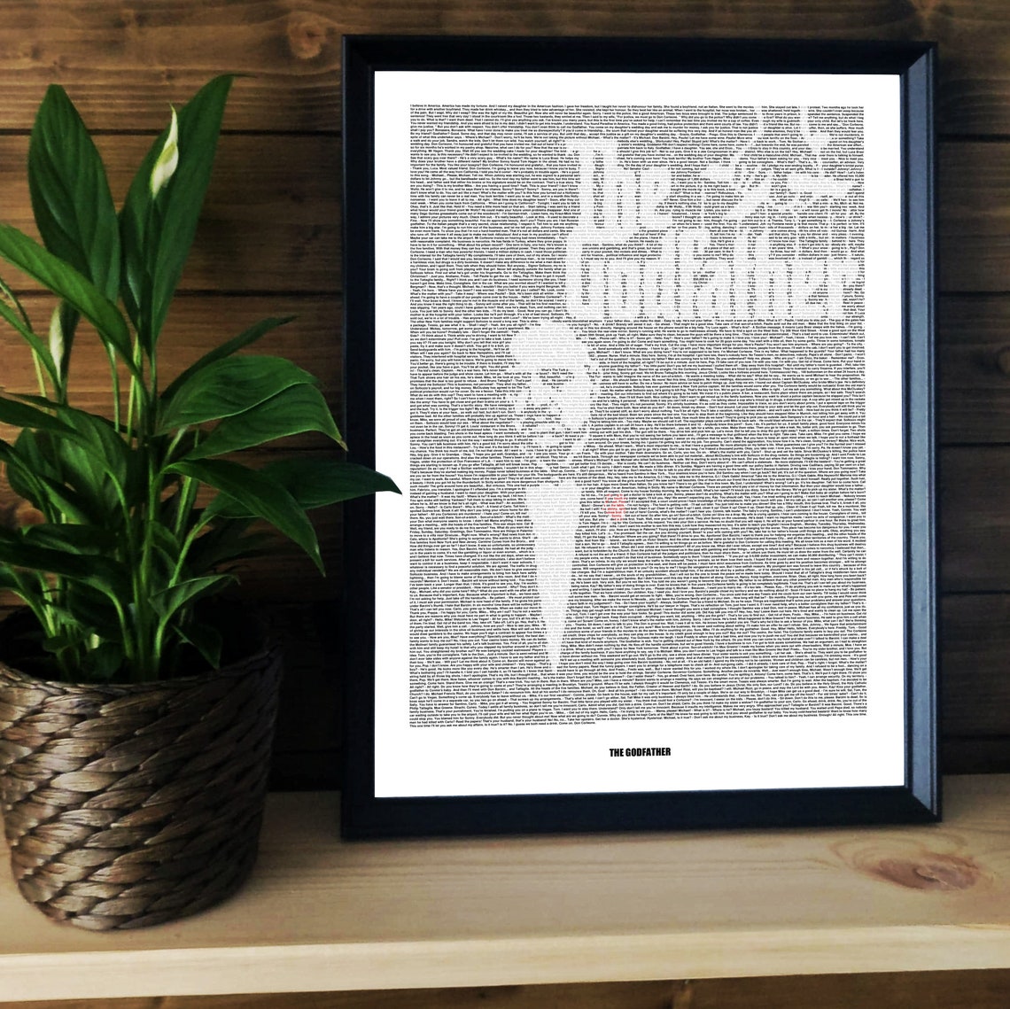 The Godfather Movie Script Poster Unique Posters With a Twist Great ...