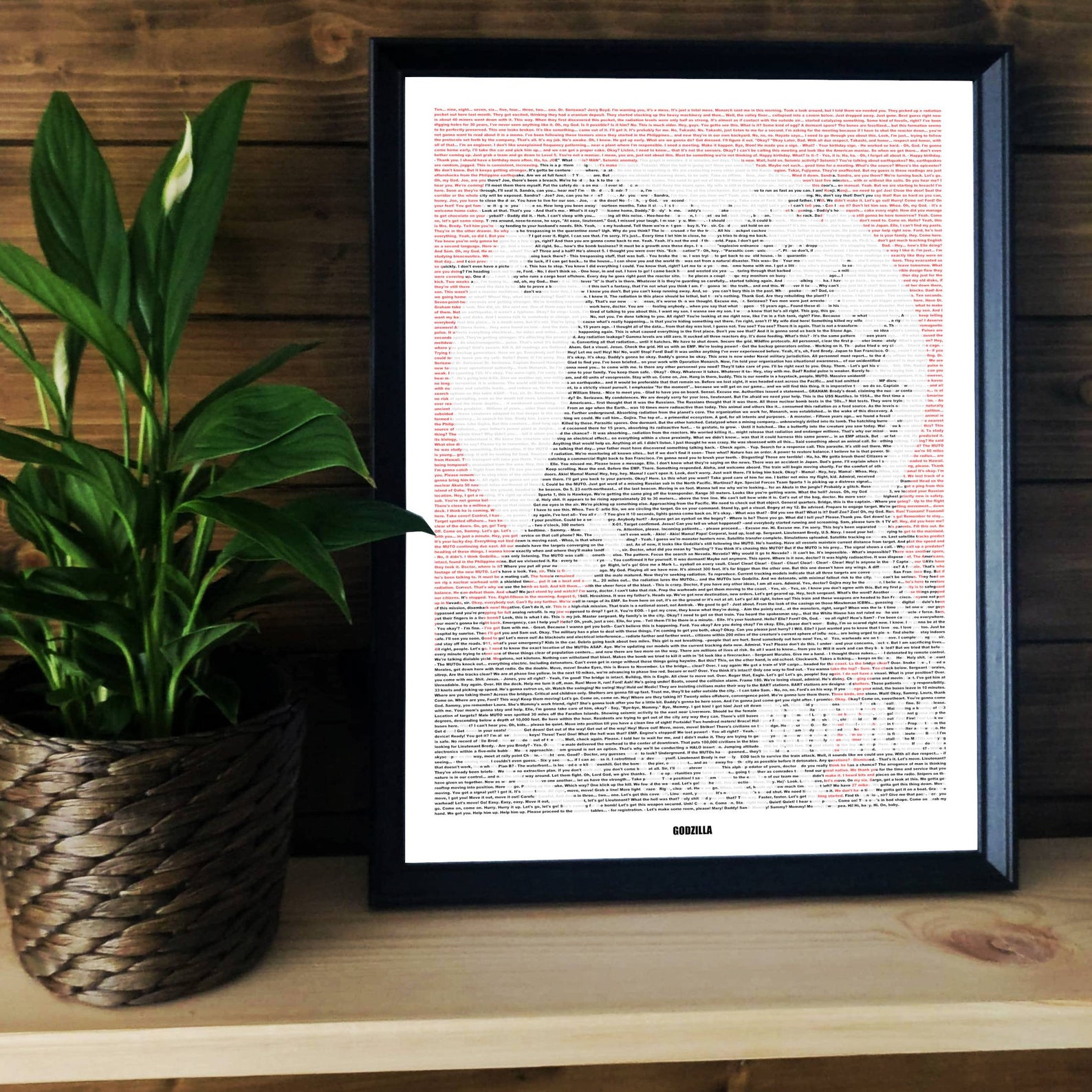 Godzilla 2014 Movie Script Poster Unique Posters With a Twist Great ...