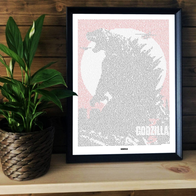 Godzilla 2014 Movie Script Poster Unique Posters With a Twist Great ...