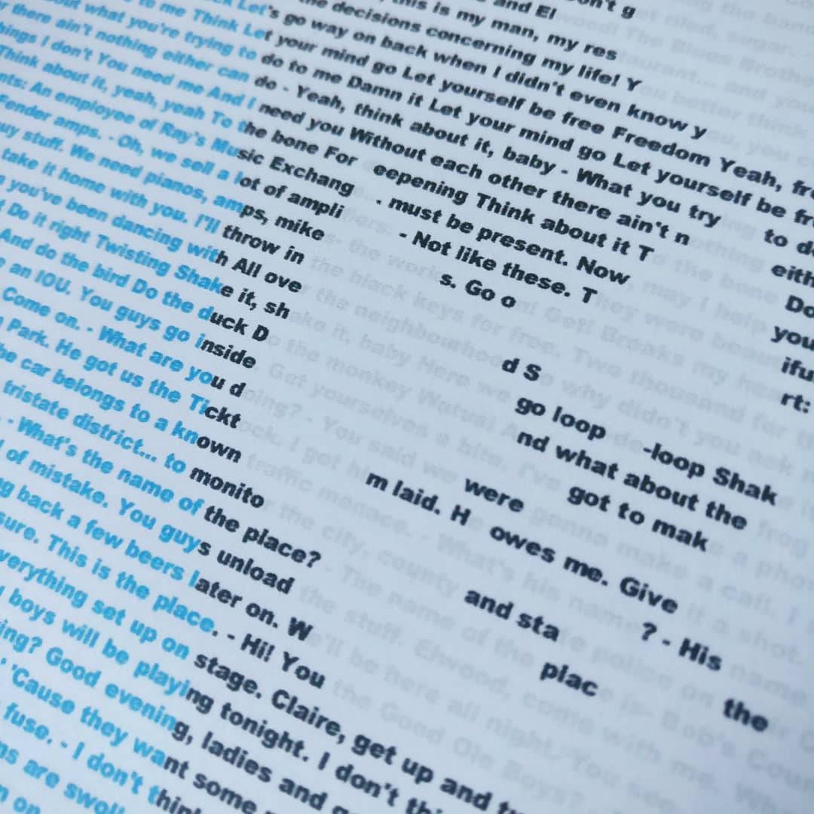 Blues Brothers Movie Script Poster Unique Posters With a Twist Great ...