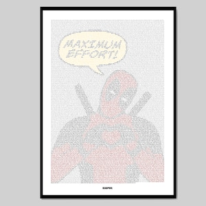 Deadpool Movie Script Poster Unique Posters With a Twist Great Gift for ...
