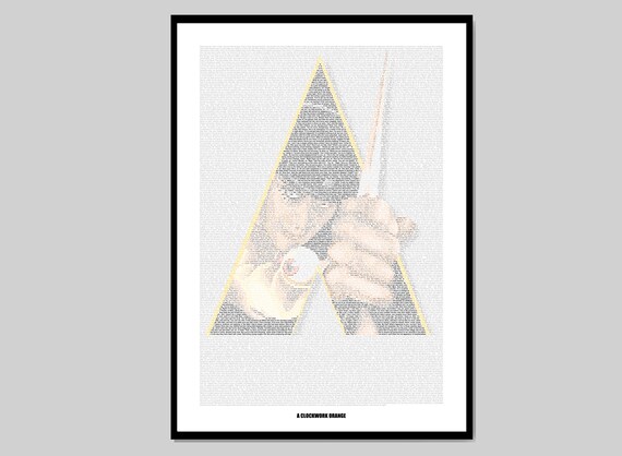 A Clockwork Orange Movie Script Poster Unique Posters With - Etsy