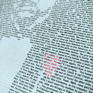 The Godfather Movie Script Poster Unique Posters With a Twist Great ...