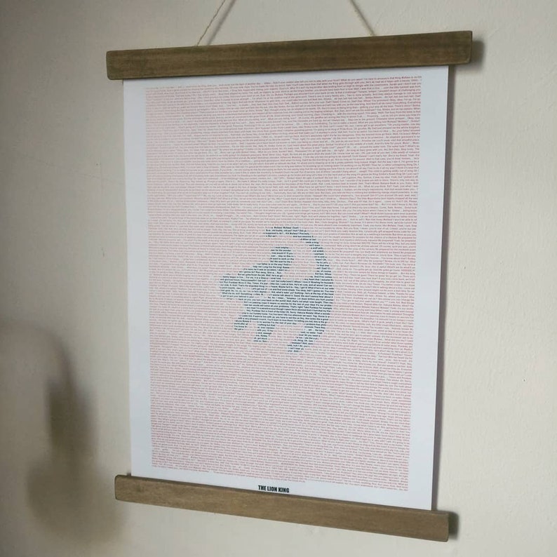 The Lion King Movie Script Poster Unique Posters With a Twist Great ...