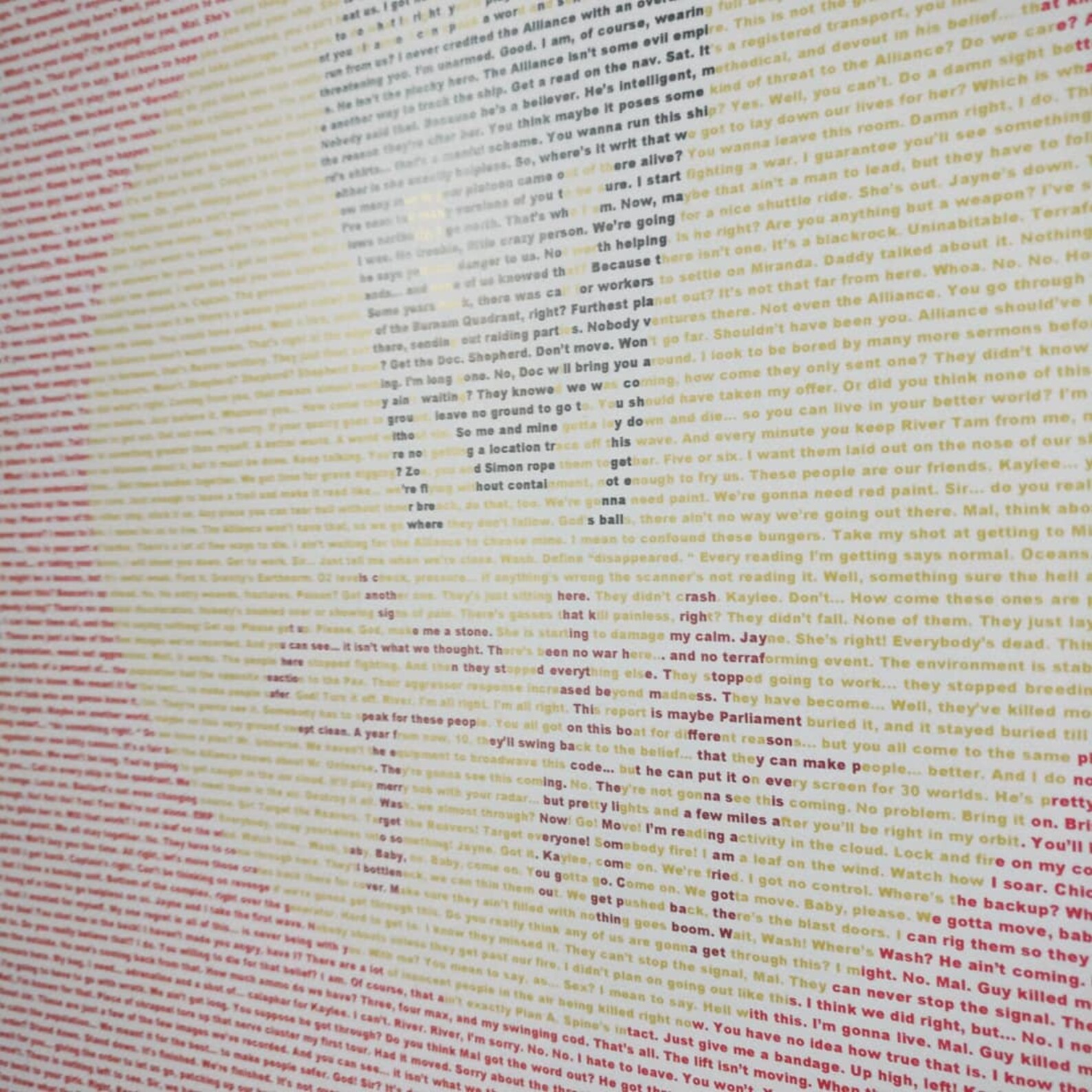 Serenity Movie Script Poster Unique Posters With a Twist Great Gift for ...