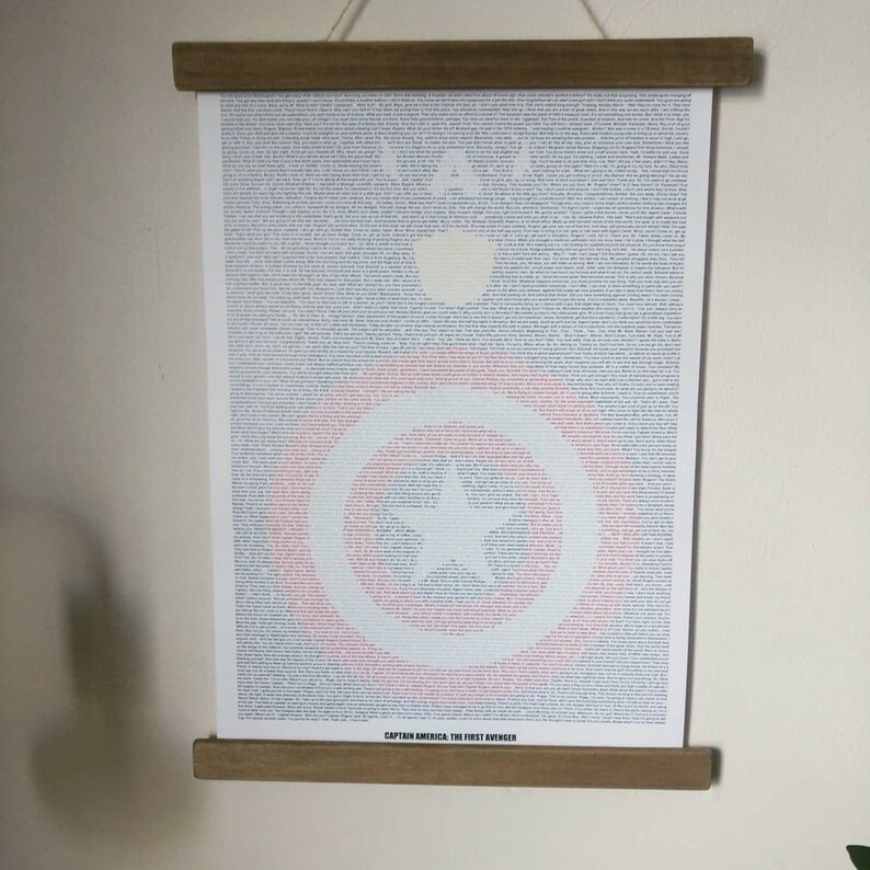 Captain America Movie Script Poster Unique Posters With a Twist Great ...