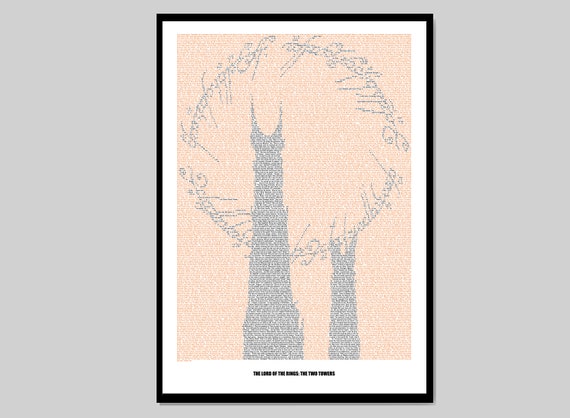 The Lord of the Rings: the Two Towers Movie Script Poster - Etsy