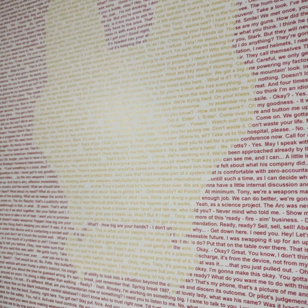 Iron Man Movie Script Poster Unique Posters With a Twist Great Gift for ...