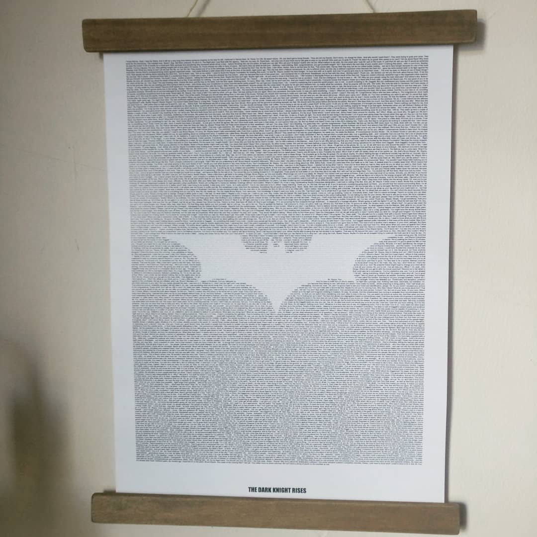 The Dark Knight Rises Movie Script Poster Unique Posters With a Twist ...