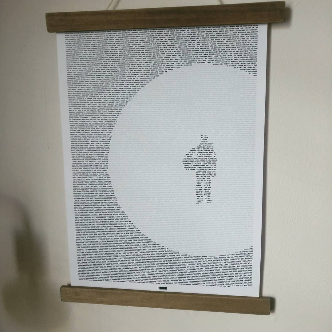Moon Movie Script Poster Unique Posters With a Twist - Etsy