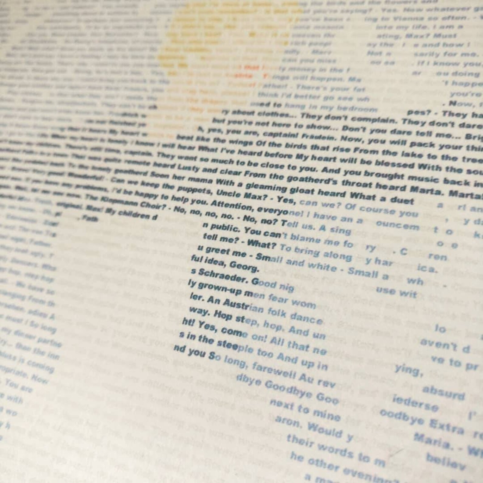 The Sound of Music Movie Script Poster Unique Poster With a Twist Great ...