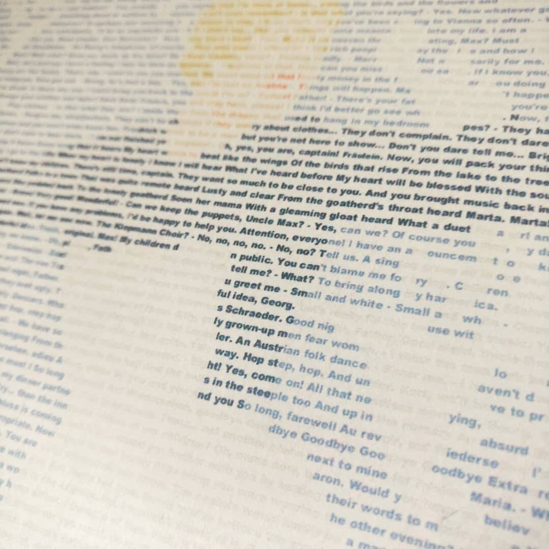 The Sound of Music Movie Script Poster Unique Poster With a Twist Great ...