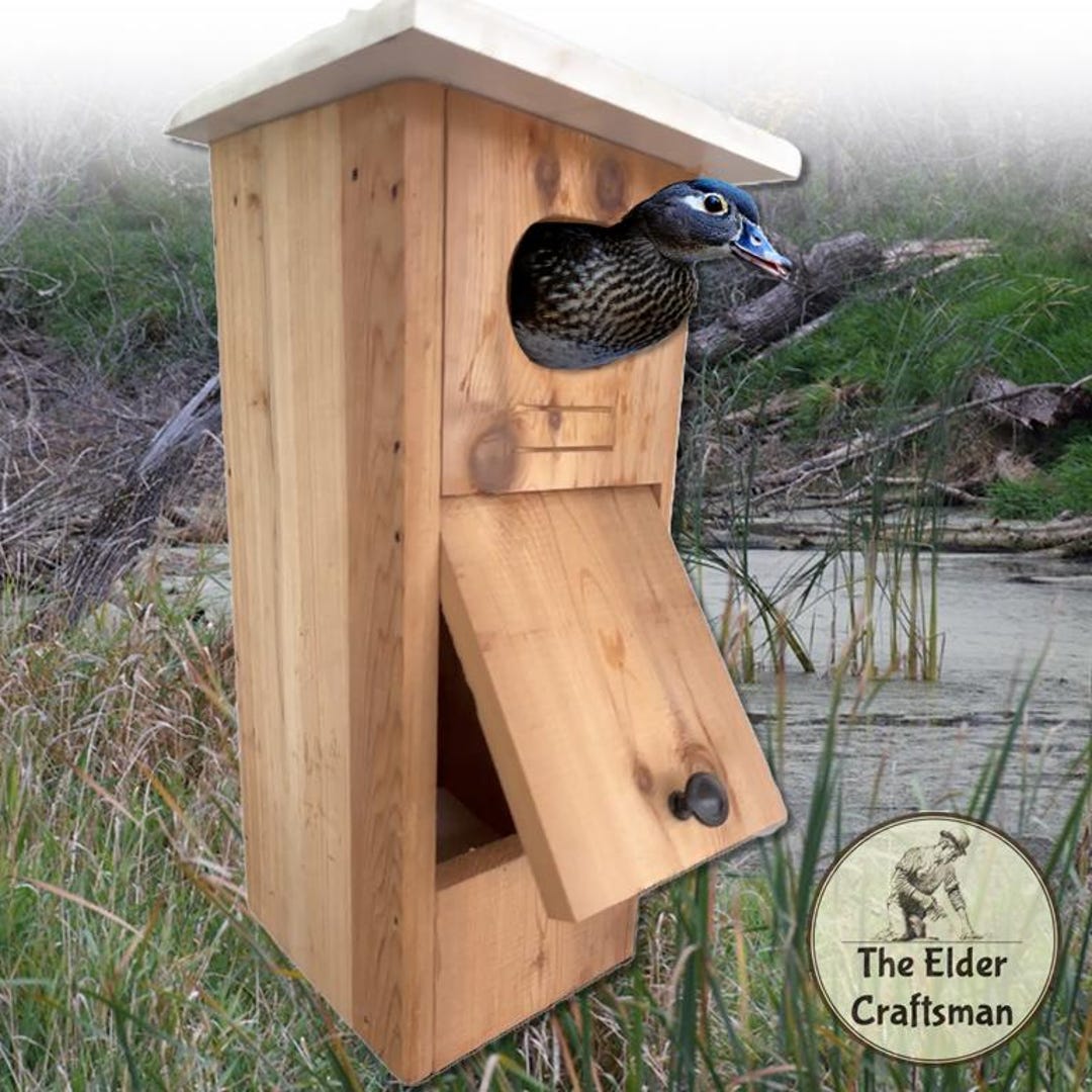 Wood Duck House | Cedar | Insulated | Predator Guard | Weatherproof - Etsy