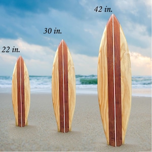 Handmade Wood Surfboard Wall Art: Cedar & Pine Coastal Decor - Etsy