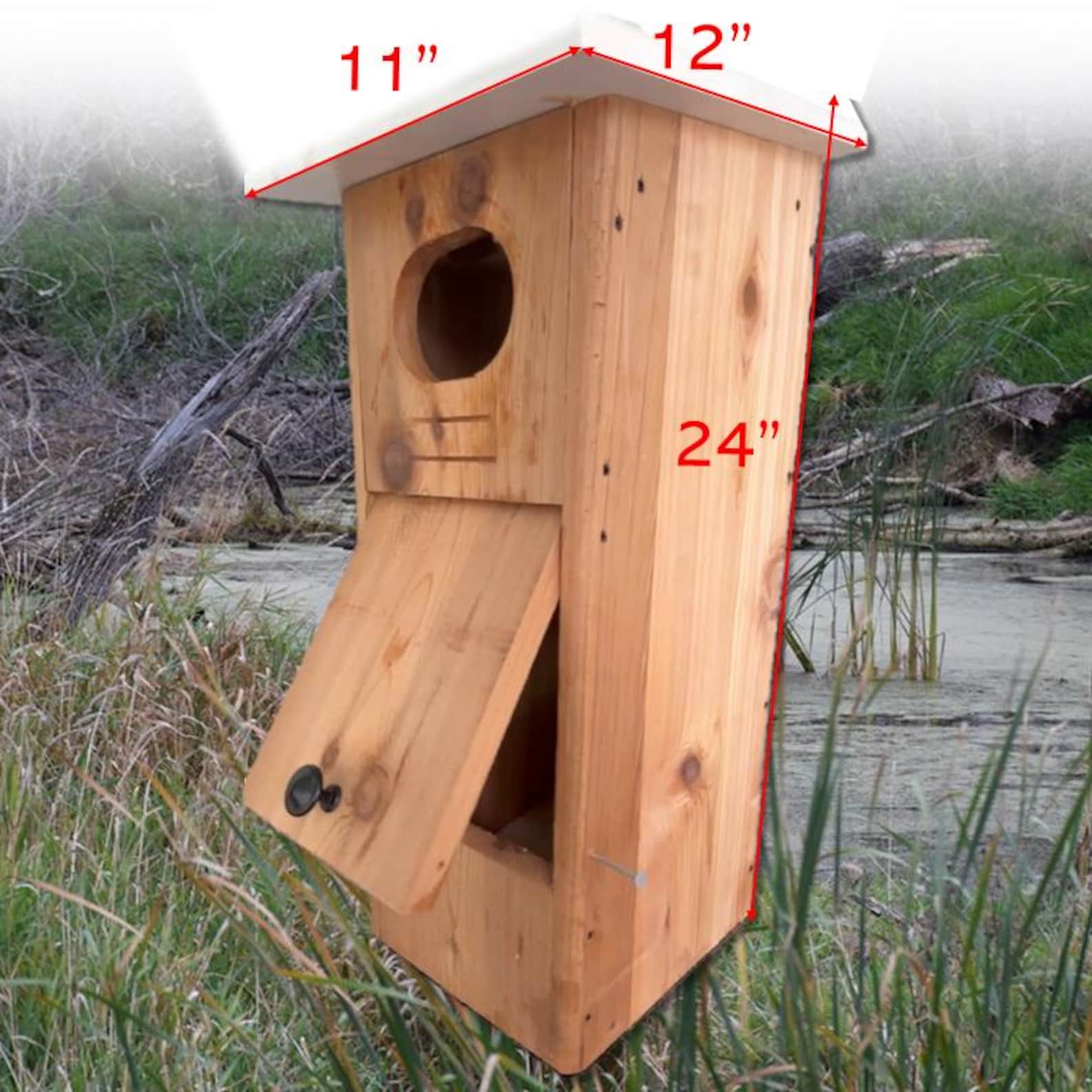 Wood Duck House | Cedar | Insulated | Predator Guard | Weatherproof - Etsy