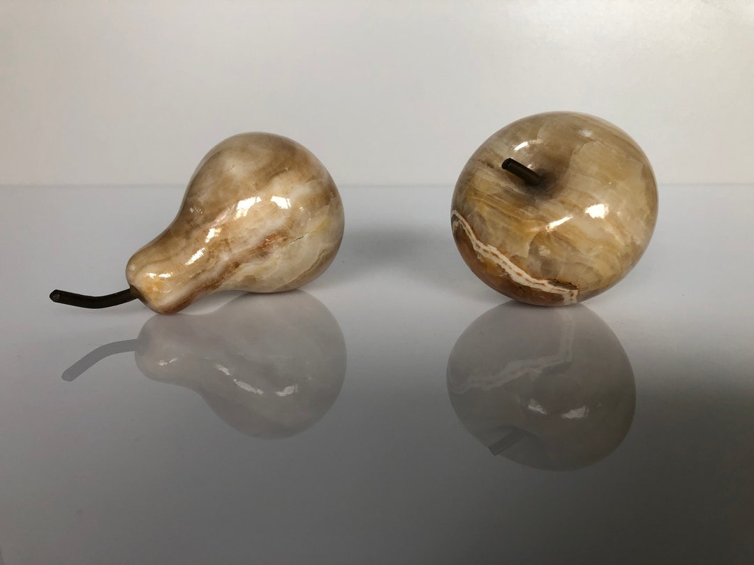 VINTAGE69 Solid Marble Apple Pear Paperweight 1960s - Etsy