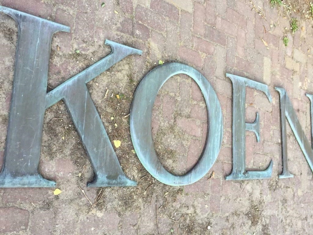 VINTAGE69 - Large Bronze Letter - Beautiful Patina - Alphabet Letters J ...