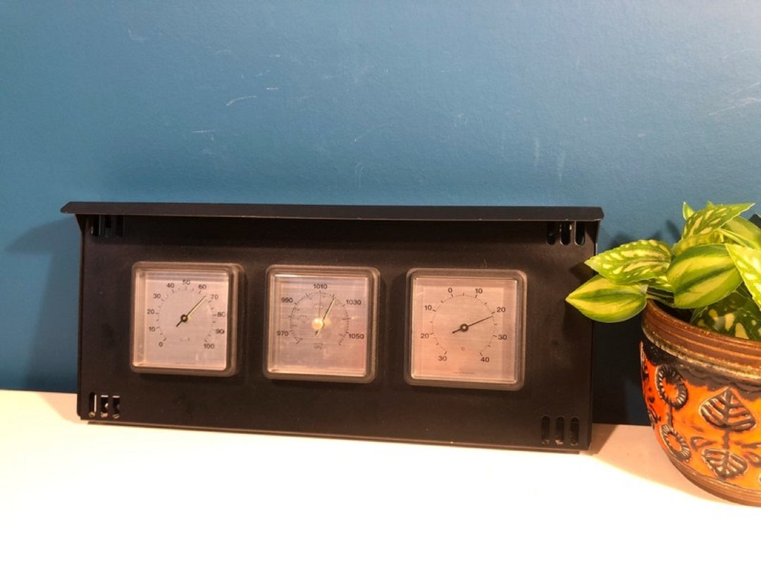 VINTAGE69 Weather Station Barometer West Germany Thermometer ...