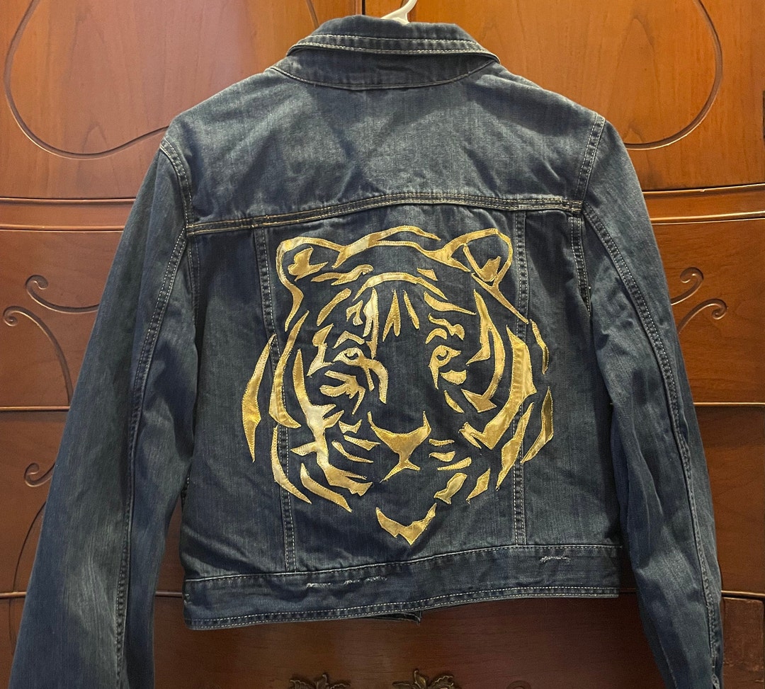 Tiger Denim Jacket - Etsy