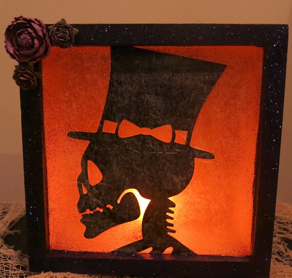 Spooky Halloween Light Box Skeleton Lightbox Decor Halloween - Etsy España