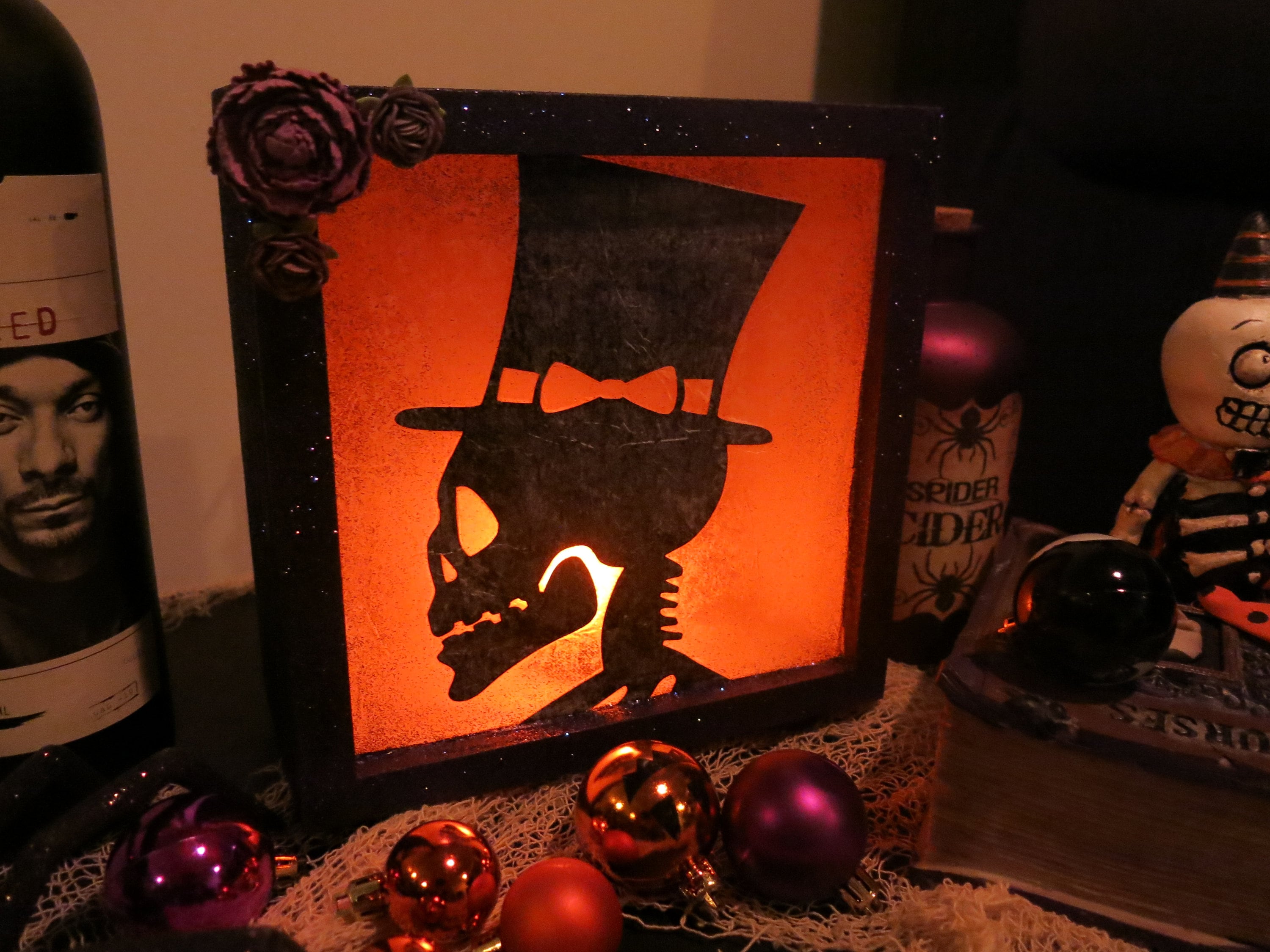 Spooky Halloween Light Box, Skeleton Lightbox Decor, Halloween ...